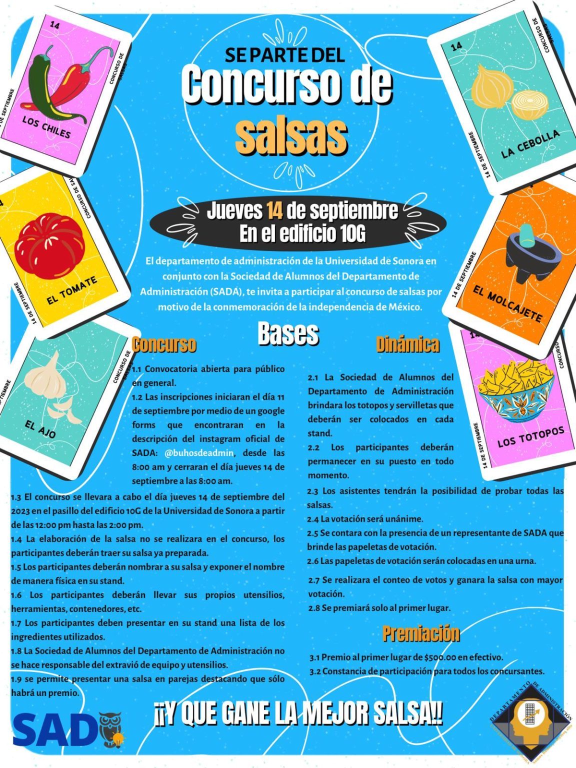 CONCURSO DE SALSAS – Departamento de Administración